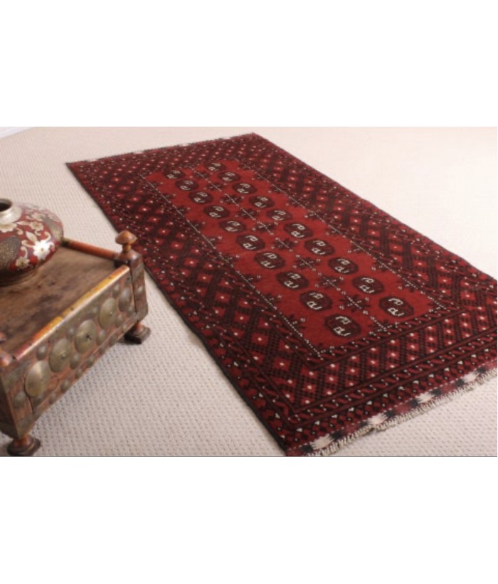 Turkoman- Mauri Gul: 200 x 105cm: This beautiful rich traditional trib