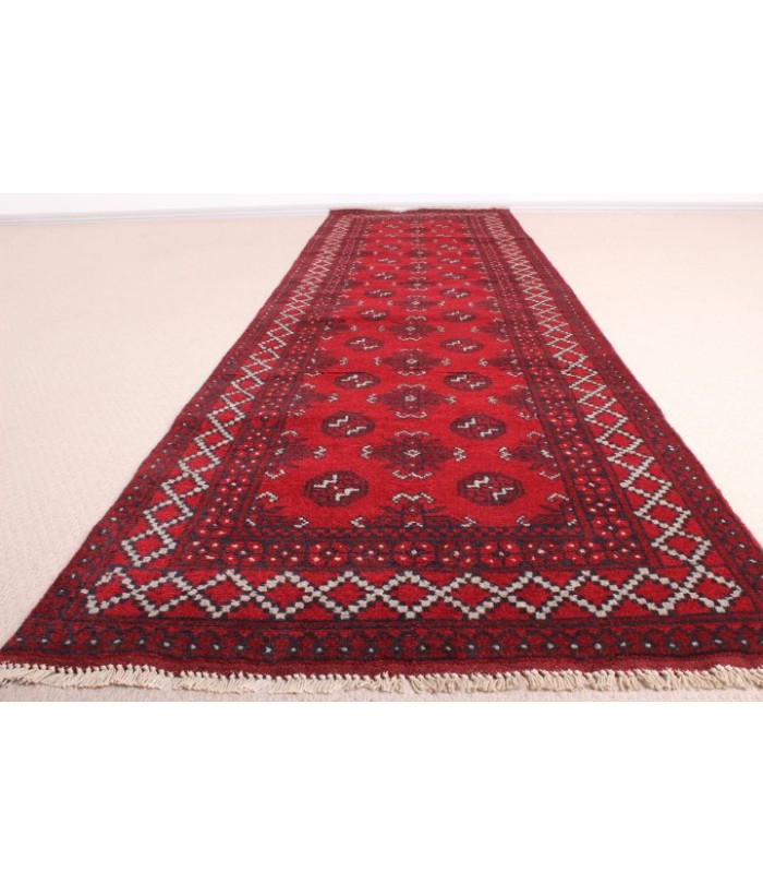 Turkoman- Mauri Gul: 300 x 77cm approx: This beautiful rich traditiona